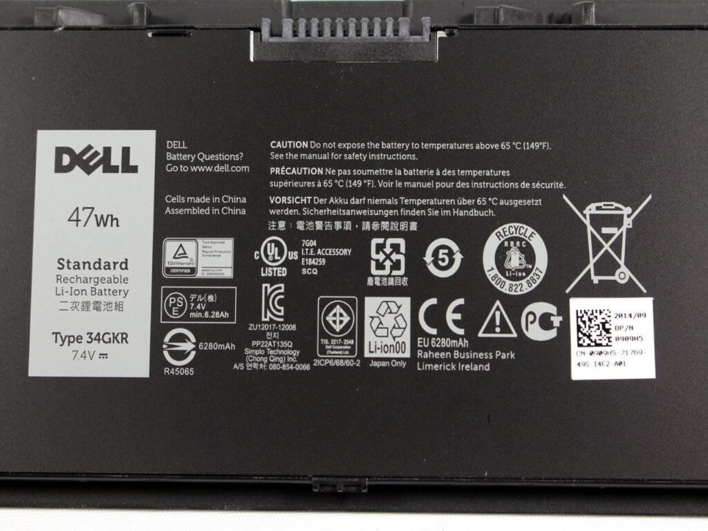 DELL 47 WHR 4-Cell Primary Laptop Battery for Latitude E7420 E7440 ...